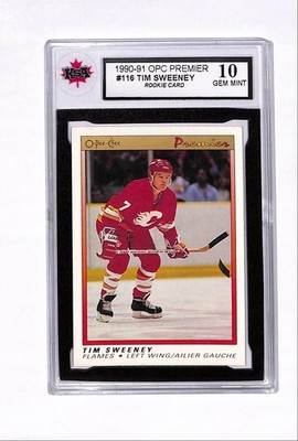 1990-91 O-Pee-Chee Premier Tim Sweeney Rookie KSA 10 ,(Free Shipping ...