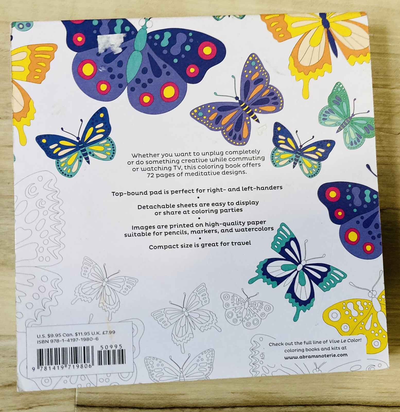 Vive le Color! Butterflies (Adult Coloring Book) : Color in; de-Stress ...