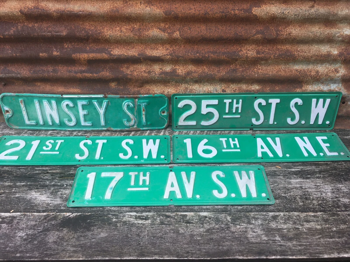 Vintage Metal Street Signs