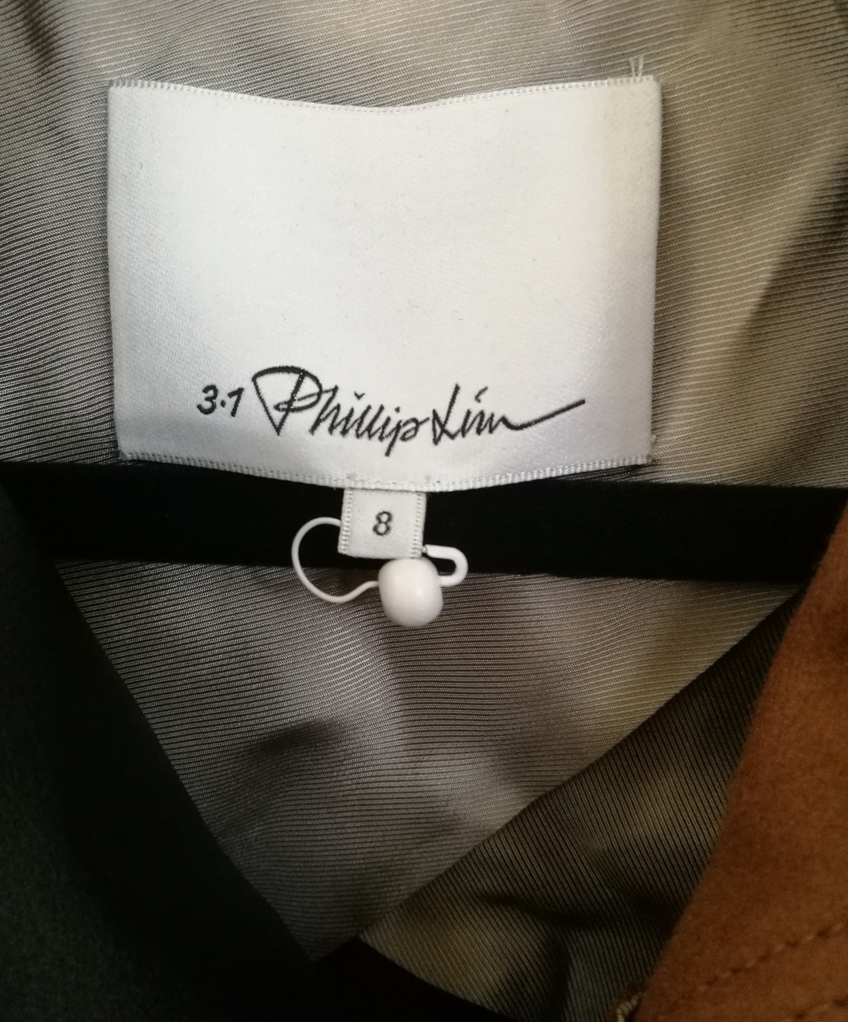 New 3.1 Philips Lim Felt&Leather Moto Jacket in Cinnamon/Black Sz 8 ...