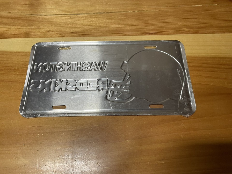 Vintage Washington Redskins Metal License Plate New Sealed | eBay
