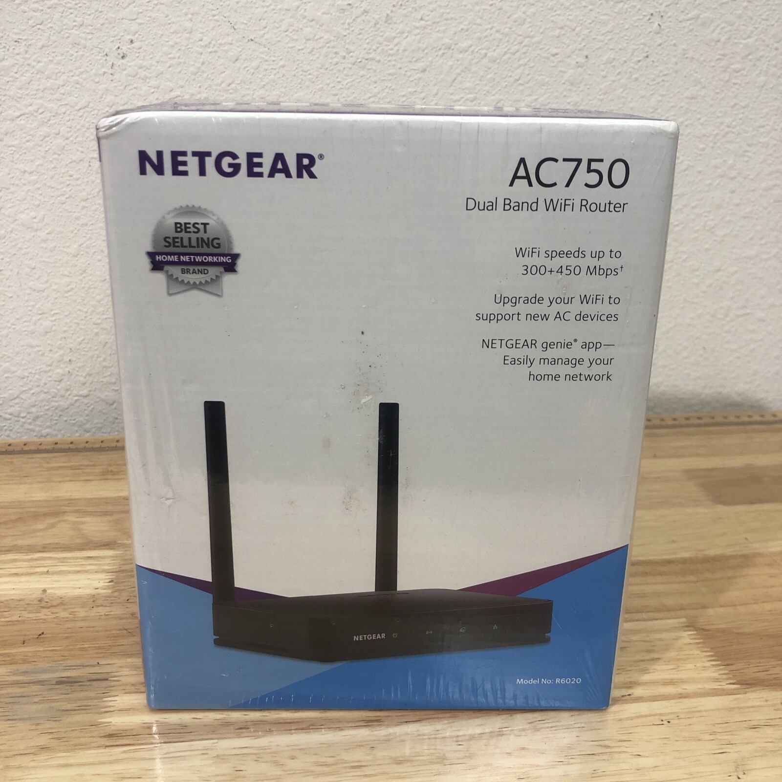 Netgear AC750 Dual Band Black Router Wireless Network Model# R6020 ...