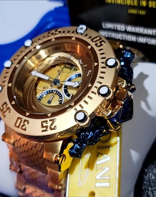 Invicta 52mm Subaqua Noma VII Shutter Diamond Accented Gold Label ...