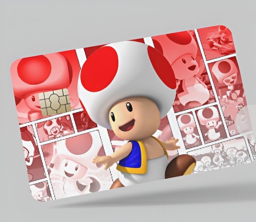 New Toad Mario Brothers Debit/credit Card Sticker Skin | eBay
