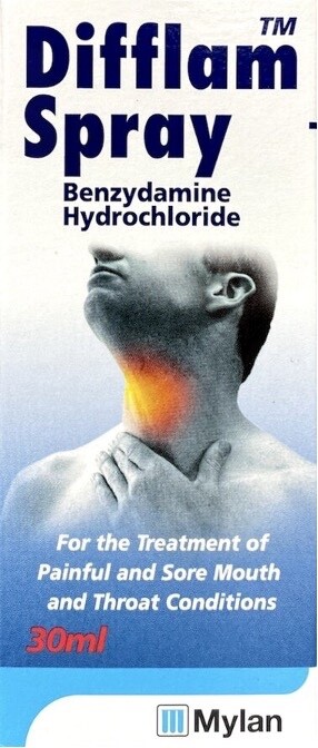 6 x DIFFLAM Benzydamine Hydrochloride Sore Throat Spray (30ml) **£11.66 ...