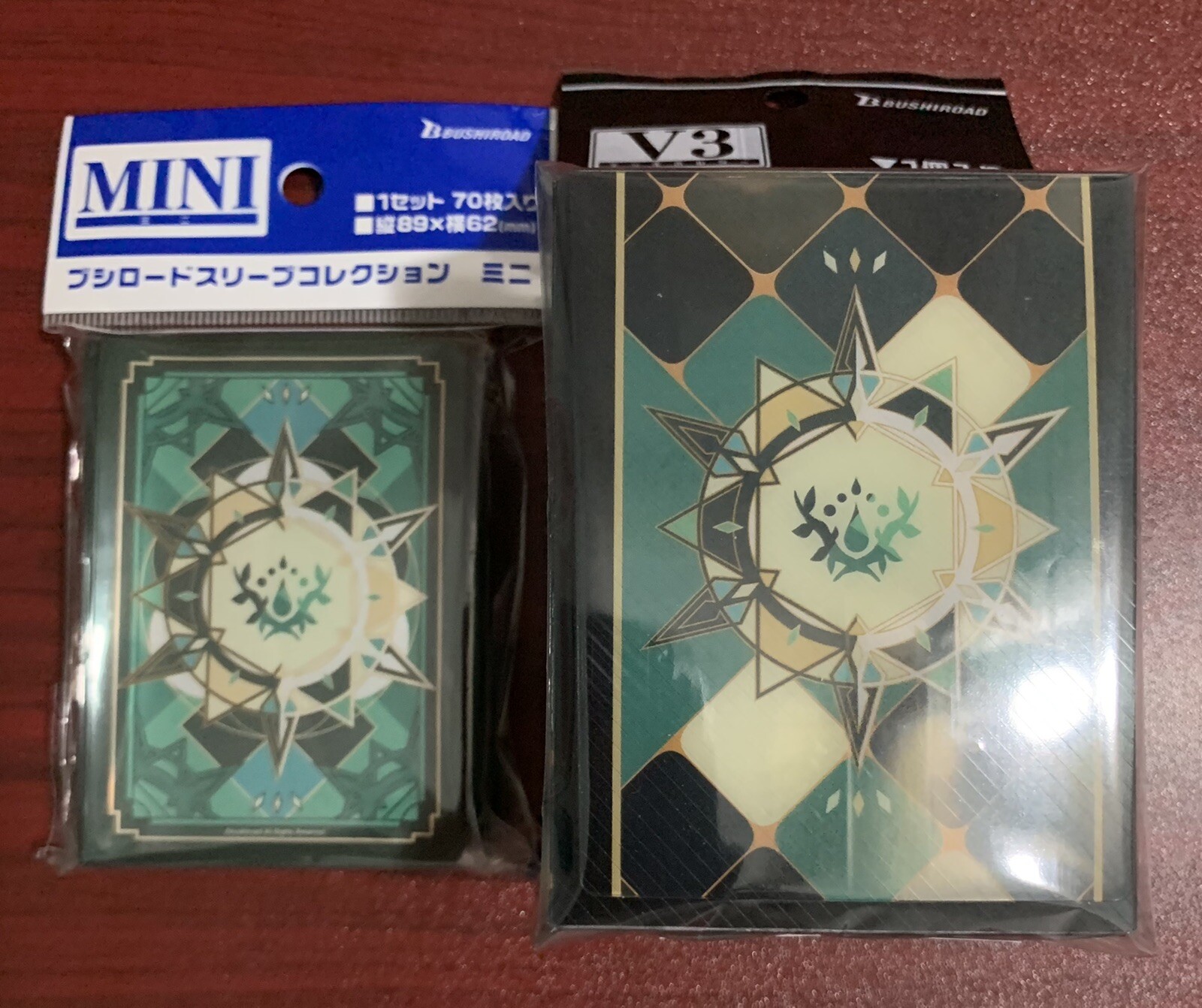 CARDFIGHT VANGUARD STOICHEIA NATION LOGO GREEN SLEEVES + DECK BOX/CASE ...