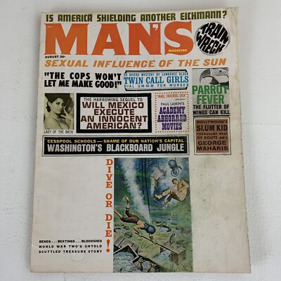 Man’s Magazine August 1963 Men's Pulp Sexual Influence Of The Sun | eBay