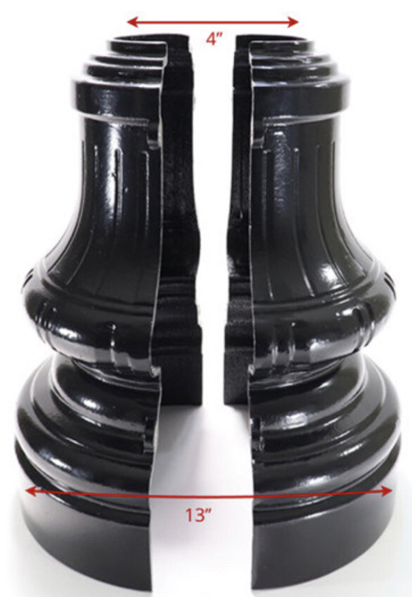 Aluminum Light Pole Decorative Cover Or Shroud, Colonial Style 4” Pole ...