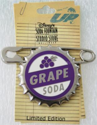 DSSH DSF DISNEY GRAPE SODA BADGE CARL ELLIE UP OPENING DAY SAFETY PIN ...