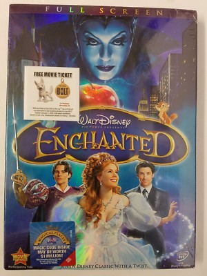 Enchanted - Walt Disney Amy Adams Patrick Dempsey (DVD, 2008) SEALED ...