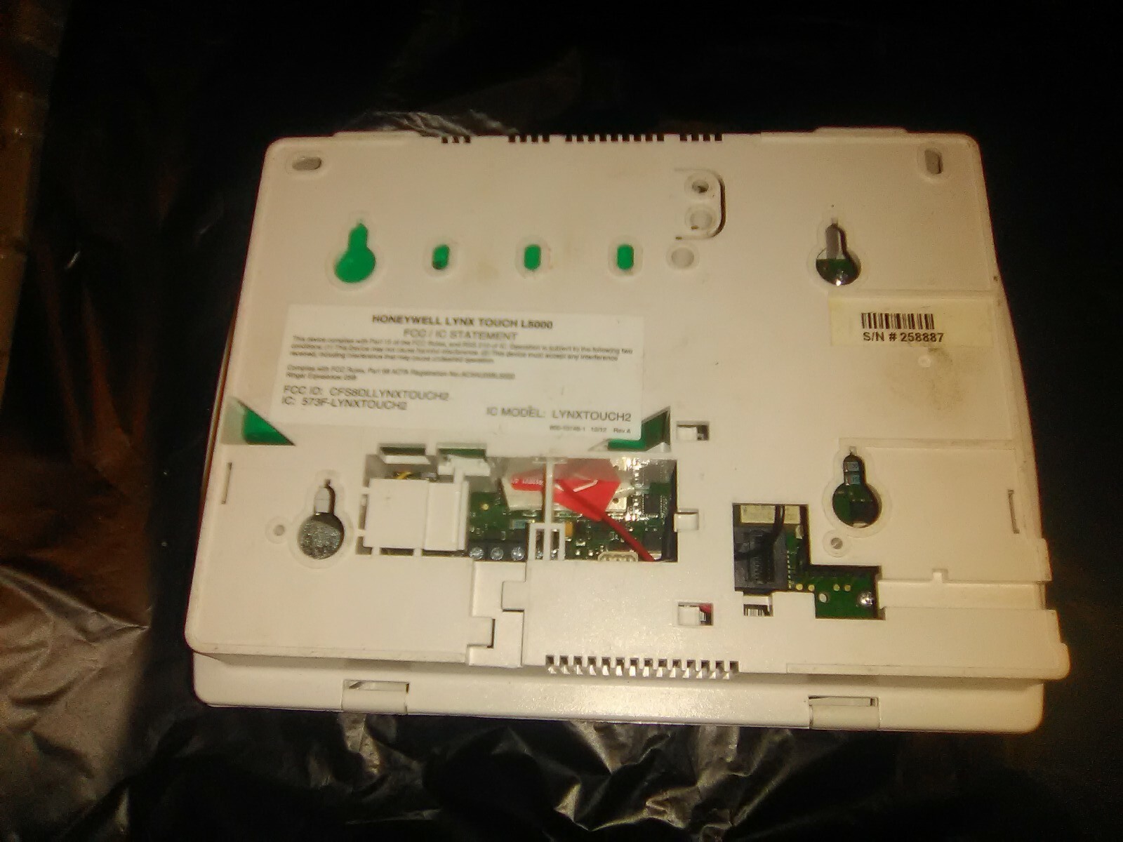 Honeywell Ademco L5000 Lynx Touch Wireless Alarm Keypad (00781410990296 ...