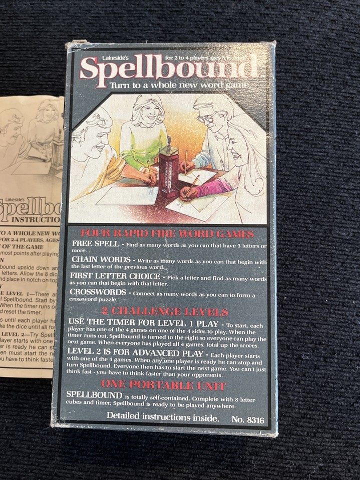 Vintage 1981 Lakeside Spellbound Word Game 4 Rapid Fire Word Games | eBay