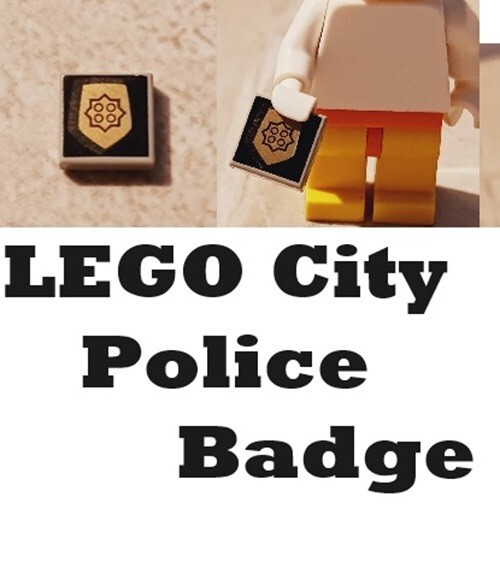 New LEGO Police Costume Gear Printed BADGE LEGO CITY Officer Standard ...