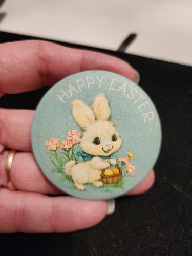 1979 Happy Easter Easter Bunny Rabbit Hallmark Cards Retro Button (G423 ...