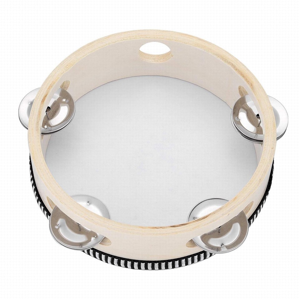 Tambourine Hand Held Wood Tambourine Comes In Single Metal Musical ...