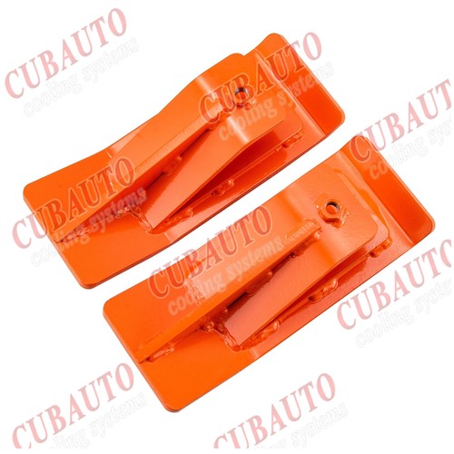 Pair Orange Tractor Bucket Ski Edge Tamer Skid Protector Snow Leaf ...