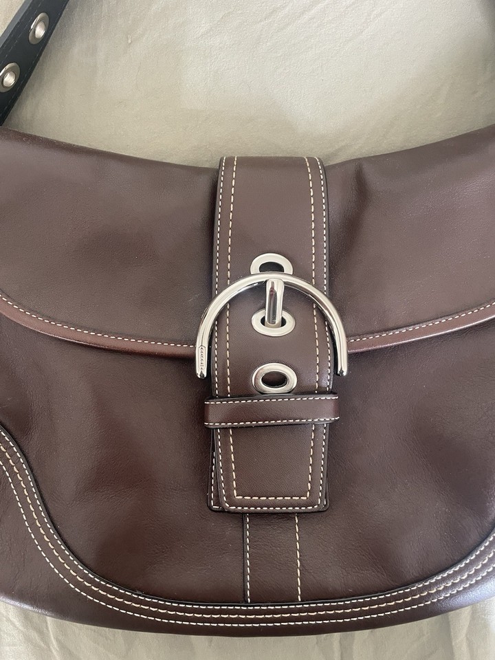 Coach Brown Soho Shoulder Bag Silver Hardware | eBay