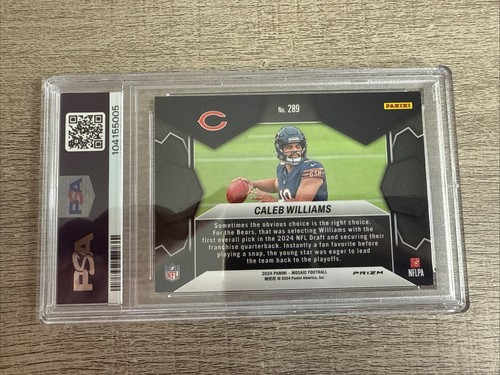 2024 Panini Mosaic NFL Debut Green Mosaic Prizm #289 Caleb Williams (RC ...