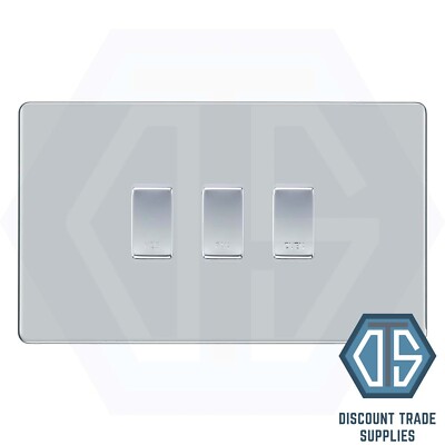 BG Polished Chrome Screwless Custom Grid Switch Panel Kitchen Appliance ...