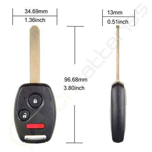 2 For 2005 2006 2007 2008 Honda Pilot Keyless Remote Car Key Fob ...