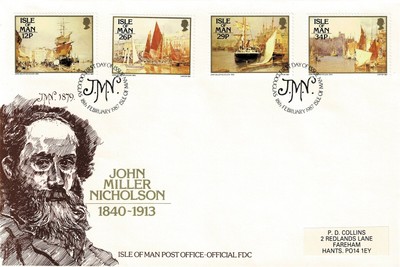 ISLE OF MAN - FDC - 1987 JOHN MILLER NICHOLSON - USED - W 962 | eBay