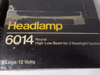 Headlight Bulb Philips 6014 Round High/Low Beam 6014 New OLD Stock New ...