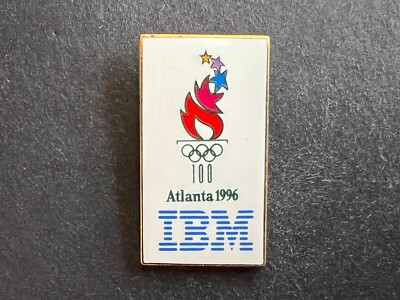 Vintage - IMB - Atlanta 1996 Olympics Torch Rings Souvenir USA Pin | eBay