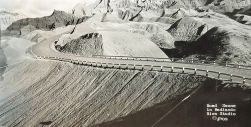 RPPC Road Scene in the Badlands SD Real Photo Postcard B17 | eBay