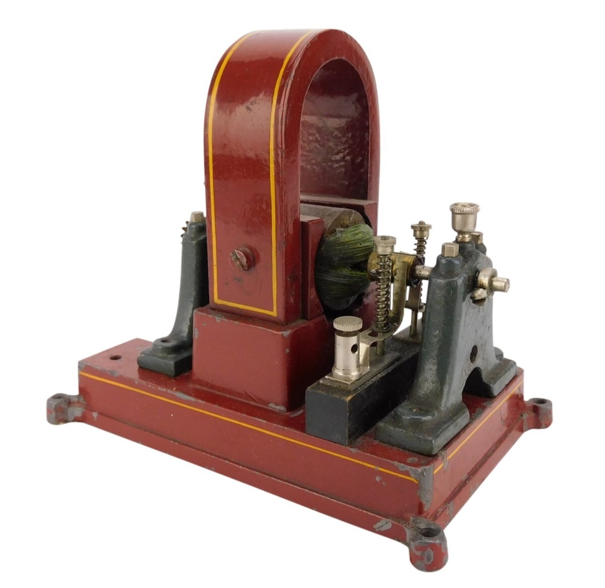 Antique Early Original Carette Red Dynamo Electric Toy Motor Bipolar ...