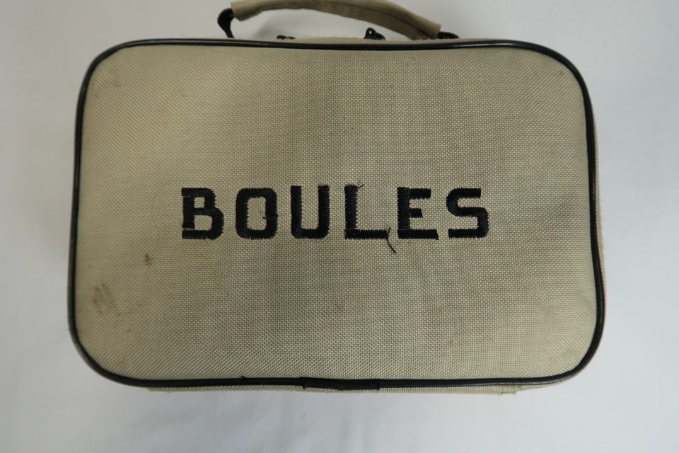 YARD FUN Boules 6 Metal Balls w/ Carrying Case Measuring Device (READ ...