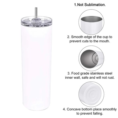 20oz Water Tumbler No Odor Rust-proof Drinking Water Vacuum Straw Cup ...