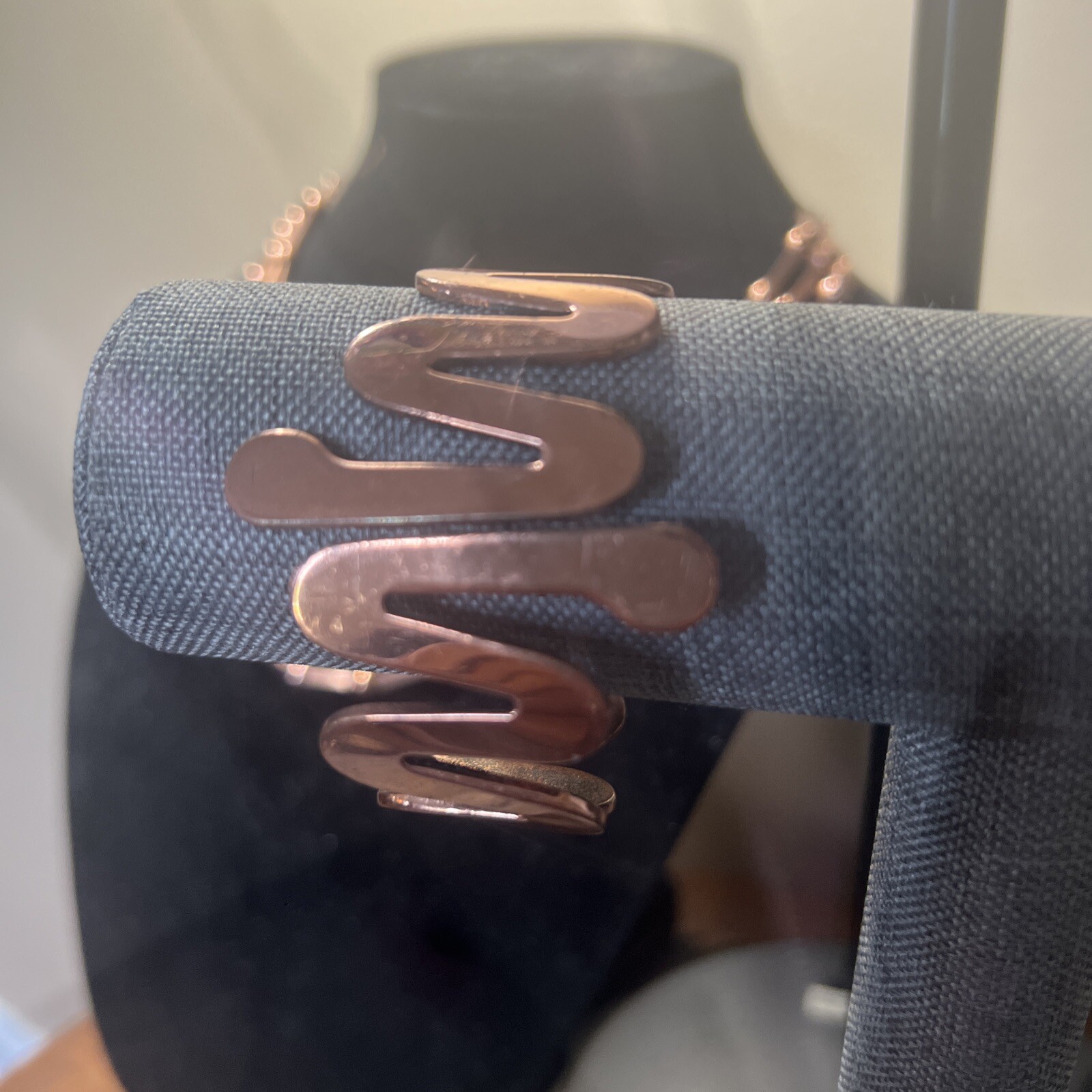 RENOIR VINTAGE "CLEOPATRA" COPPER HINGED CUFF BANGLE … - Gem