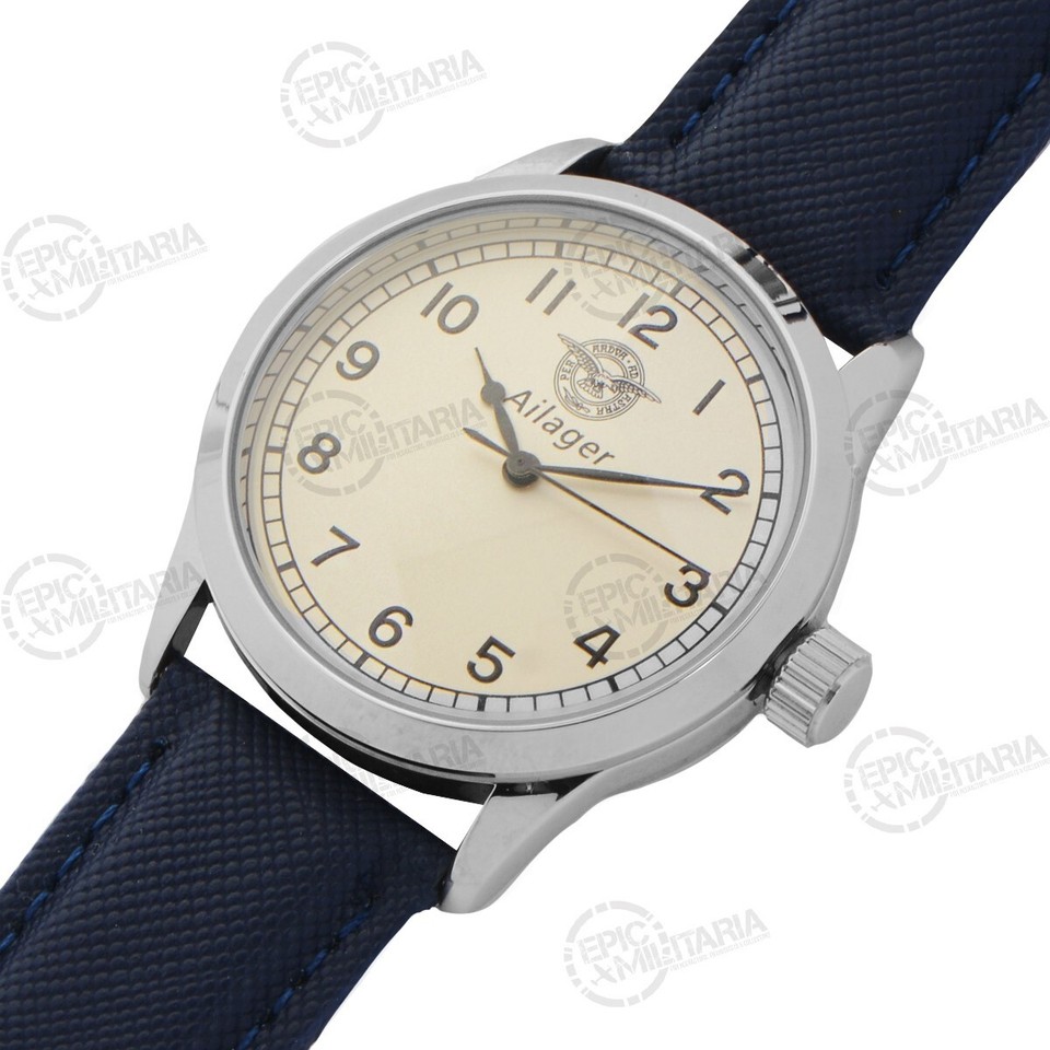 Ailager British RAF Pilot Watch -WW2 Air Ministry Reproduction- Blue ...