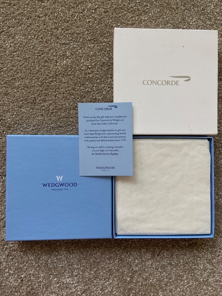 British Airways Concorde - Wedgwood Atlas dish in gift box with card | eBay
