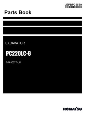 Komatsu PC220LC-8 Excavator Parts Catalog Manual SN 80377-UP | eBay