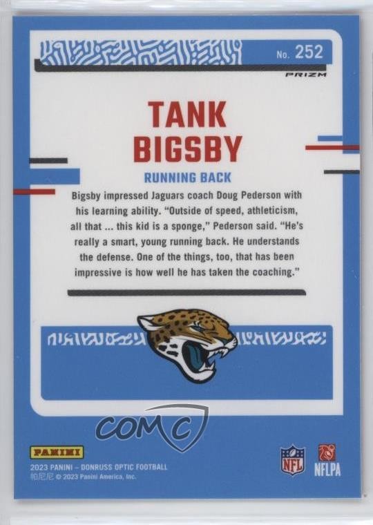 2023 Panini Donruss Optic Rated Red Mojo Prizm Tank Bigsby #252 Rookie ...