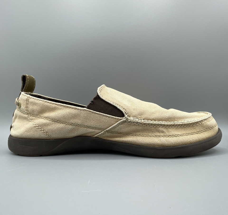 Crocs Walu Khaki Beige Brown Canvas Slip-On Mens Shoes Casual Loafers ...