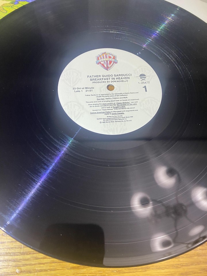 FATHER GUIDO SARDUCCI (Don Novello): Breakfast in Heaven-vinyl | eBay