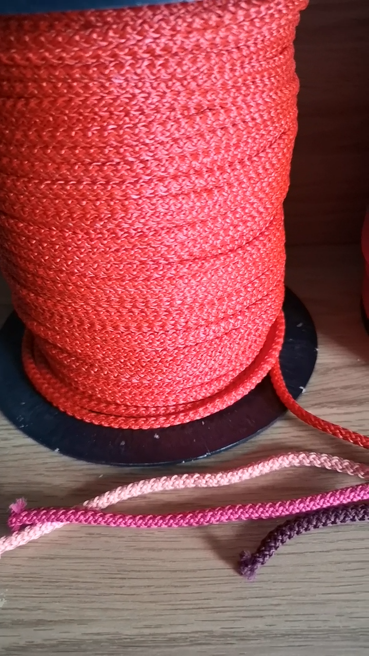 5mm Red Cord Drawstring Pink Strong Piping Rope Macrame Tying Craft ...