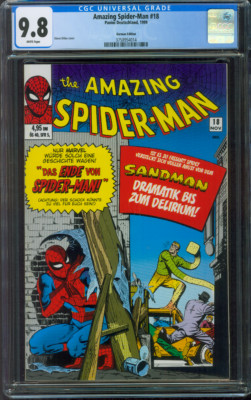 Amazing SPIDER MAN 18 CGC 9.8 Sandman 1999 German Ed Steve Ditko art | eBay