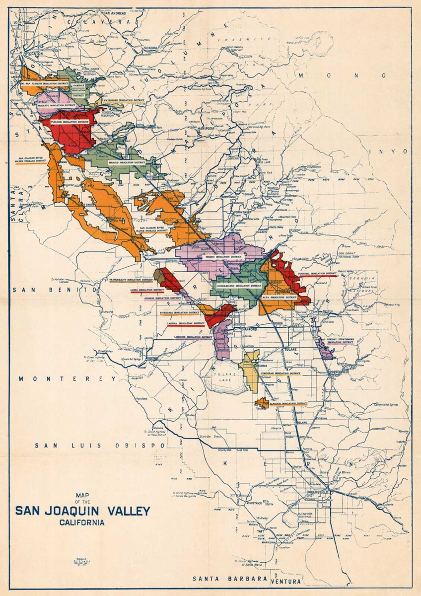 San Joaquin Valley California Map San Joaquin Valley — California