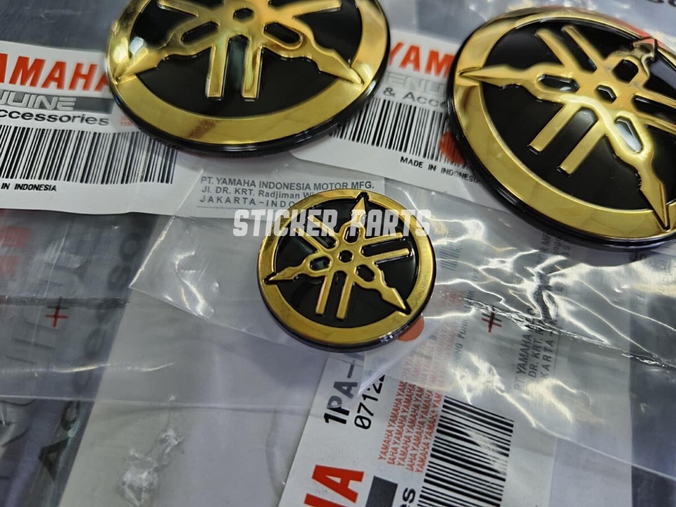 3X SET For Yamaha Fuel Tank Emblem Badge Decal Fairing/Fender Sticker ...