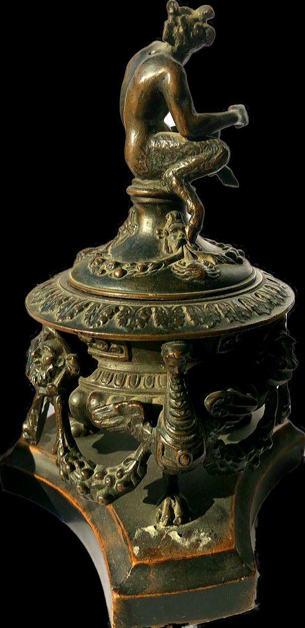 Vintage of satan, devil, halloween demon, metal inkwell of the devil | eBay