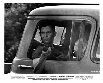 Easy Rider original 8x10 photo 1969 man in pick-up truck points rifle ...