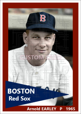 Arnold Earley - 1965 Boston Red Sox - 2.5 x 3.5 custom card (blank back ...