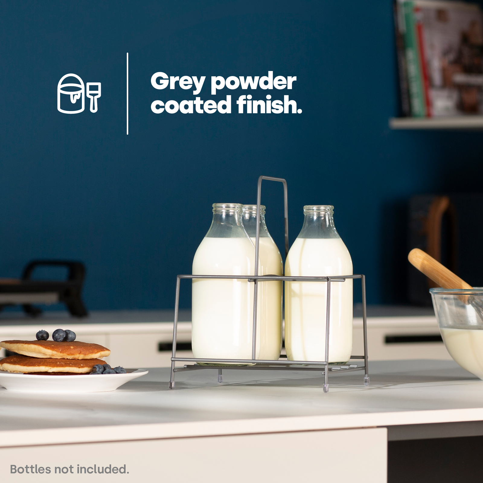 4 Milk Bottle Holder Tidy Crate Rack Carry Carrier Doorstep Store Jug ...