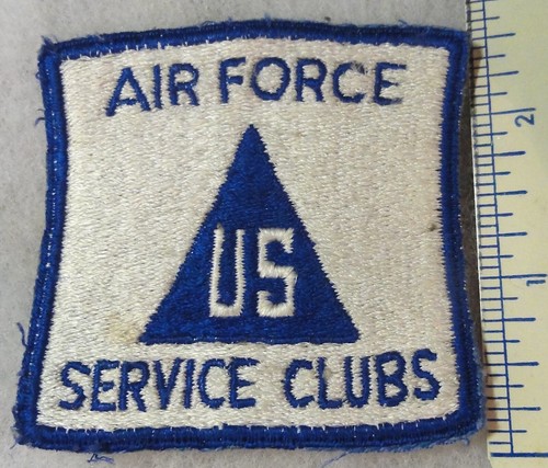Air Force Service Clubs Shoulder Patch -- White & Blue -- Cut Edged ...