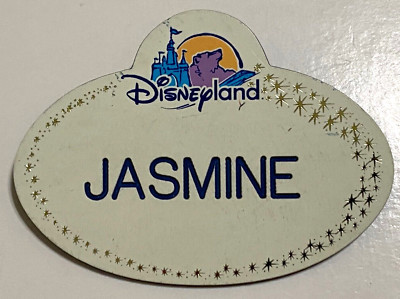 Disney Cast Member "JASMINE" Name Tag Disneyland Castle CA Adventure ...