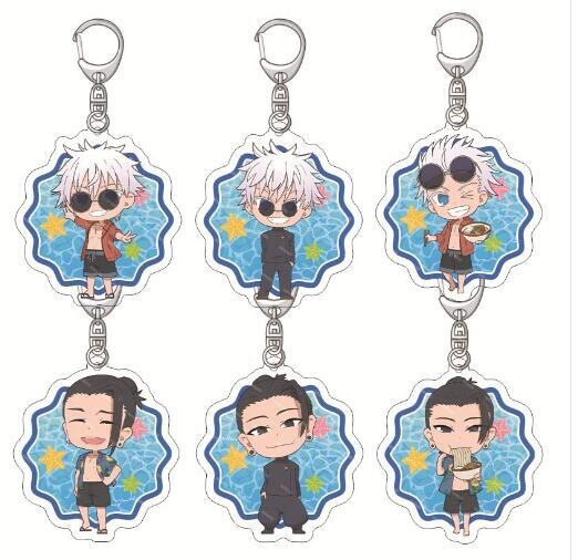 lot 20pcs Japanese anime mix Acrylic Keychain Key Chain Girls boy ...