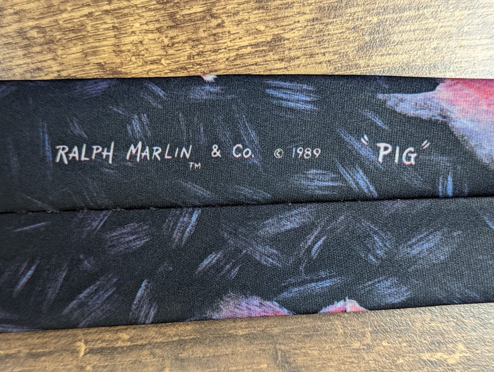 1989 Ralph Marlin Pig Tie - Gem